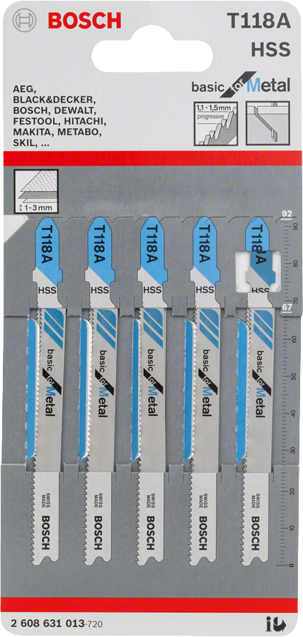 5 Lames T118A Bosch 2608631013 — outils.fr